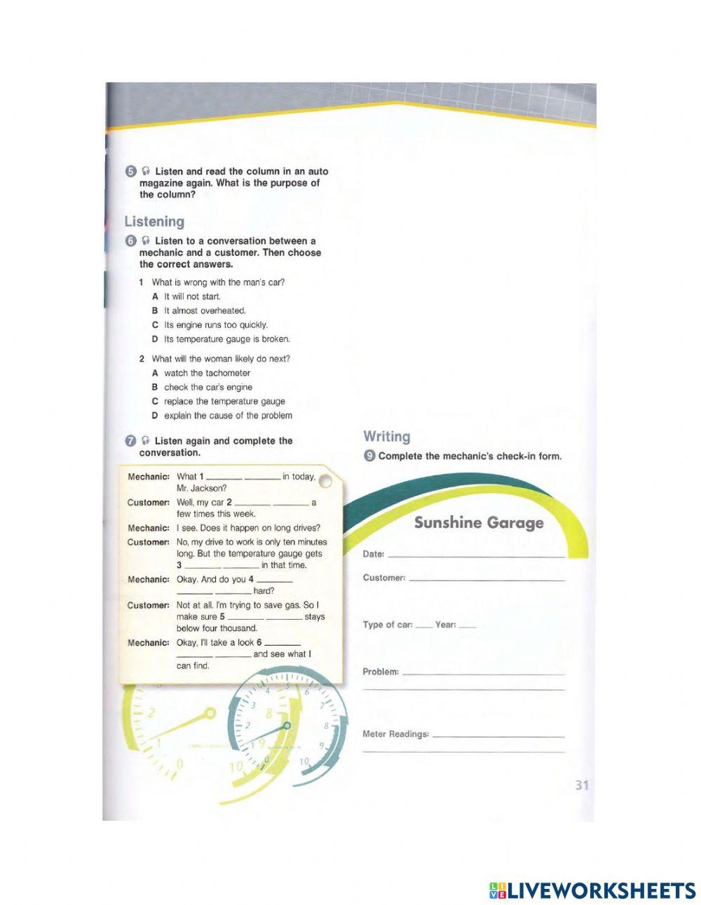 Gauges online exercise for | Live Worksheets