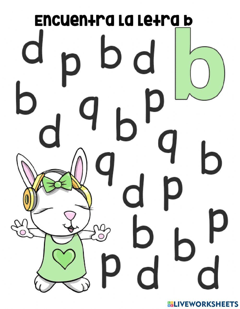 Letra b | Free Interactive Worksheets | 2129425