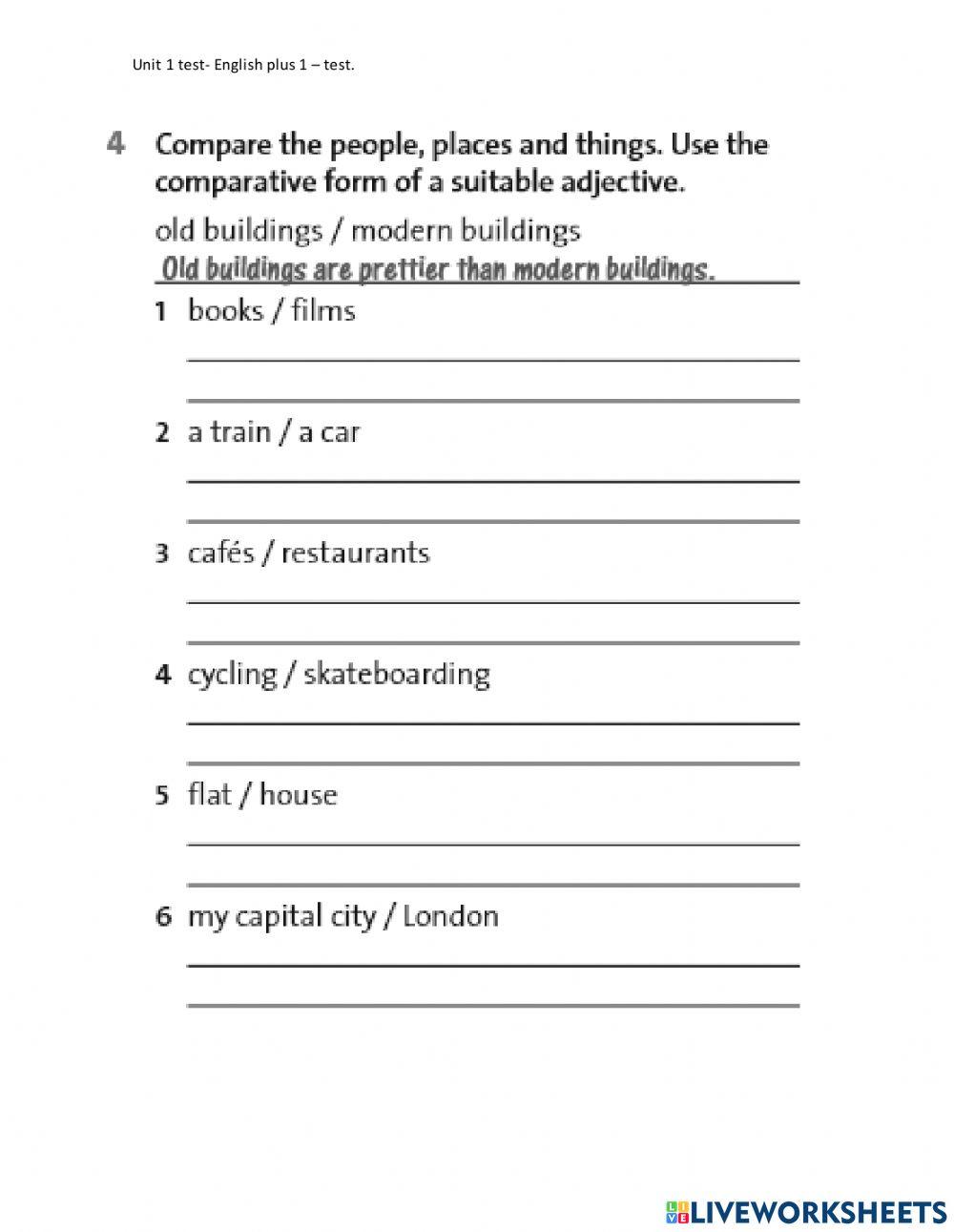English plus 1 interactive activity | Live Worksheets