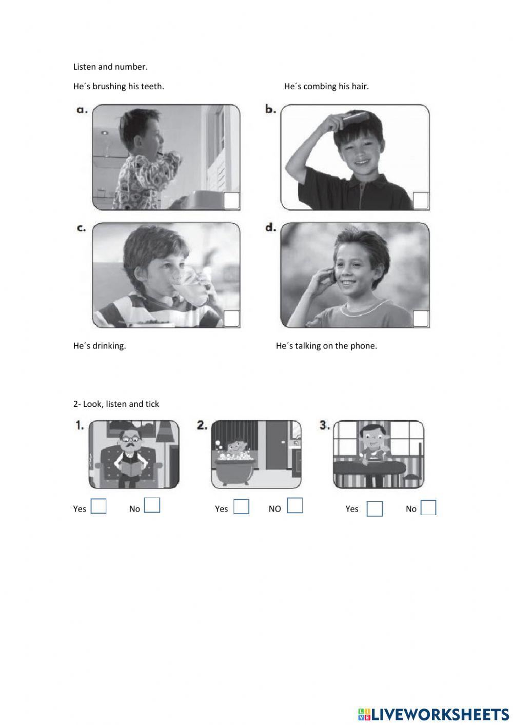 Healthy routines worksheet | Live Worksheets