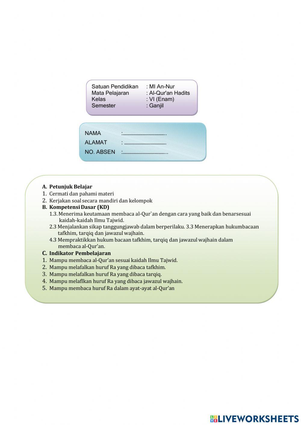 Lkpd online exercise for 2 | Live Worksheets
