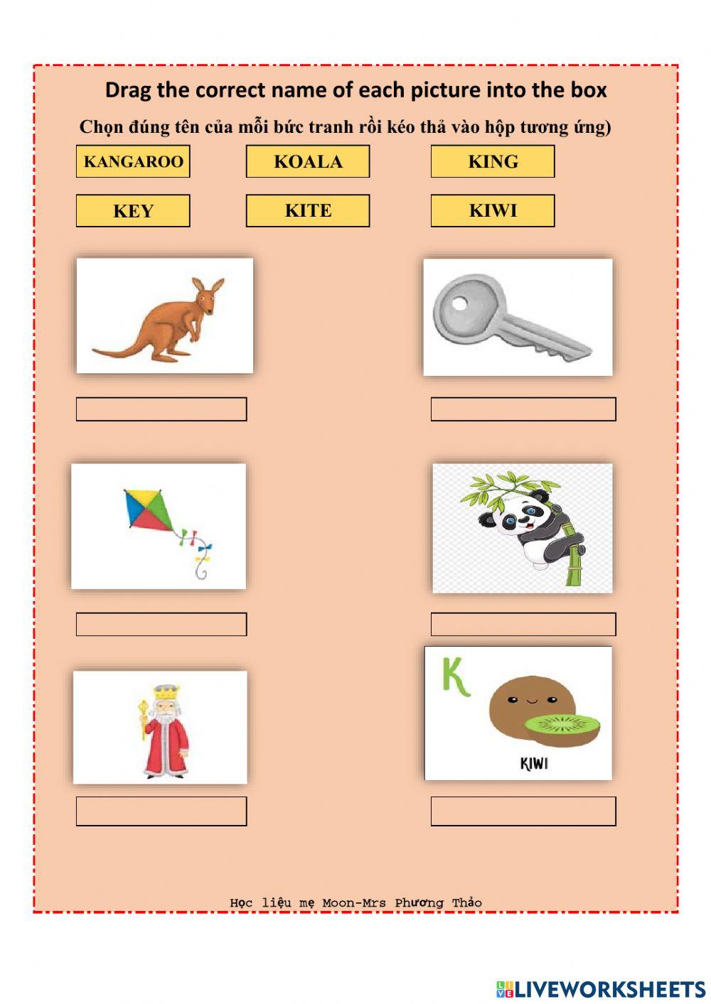 letter K online exercise for | Live Worksheets