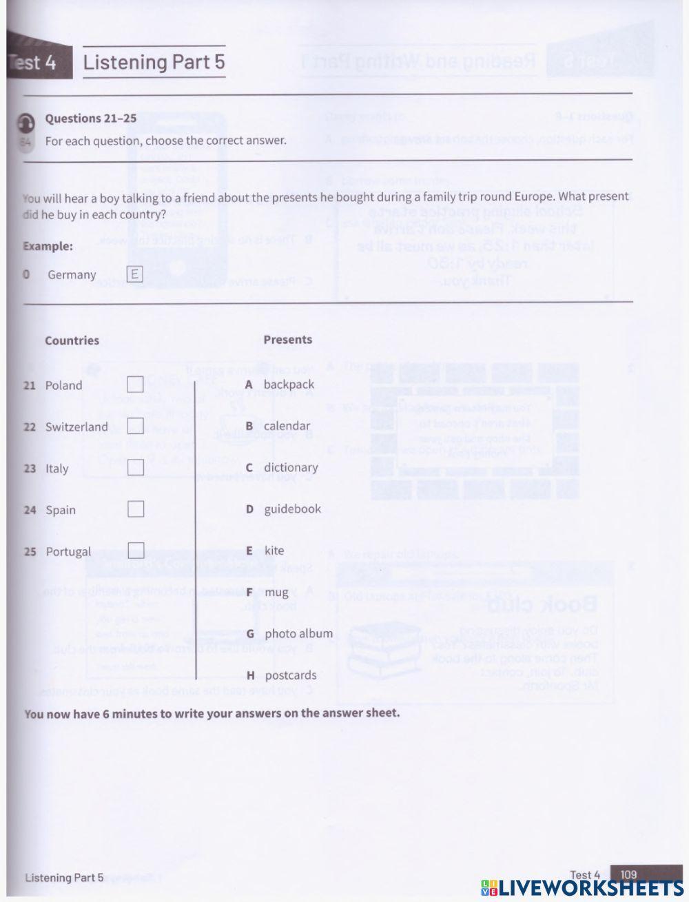 4-Listening-Test04 interactive activity | Live Worksheets