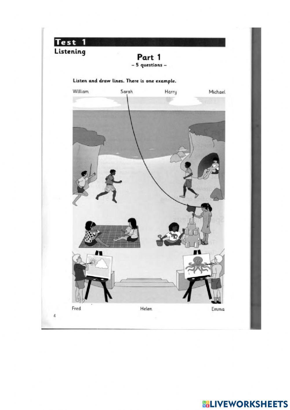 4320315 | Flyers 4 - Test 1 - Listening | LIEN AU MY