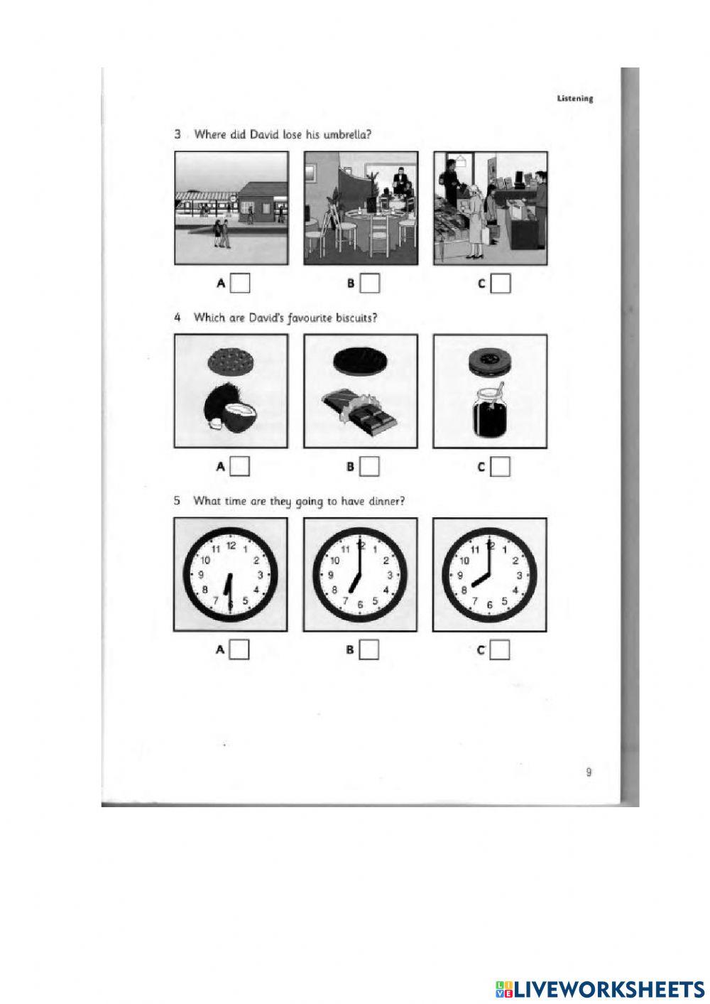 4320315 | Flyers 4 - Test 1 - Listening | LIEN AU MY
