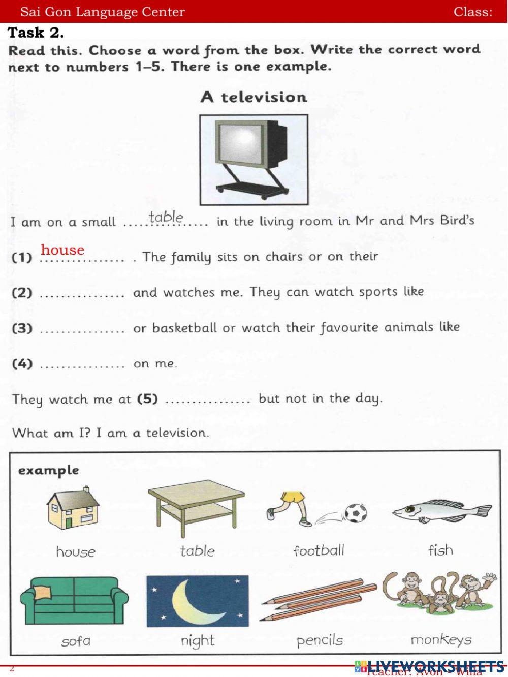 Let's play after school! interactive worksheet for Class: Tulip | Live ...