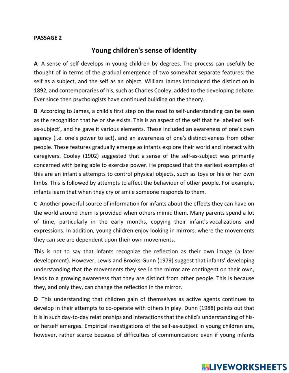 Final reading test worksheet | Live Worksheets