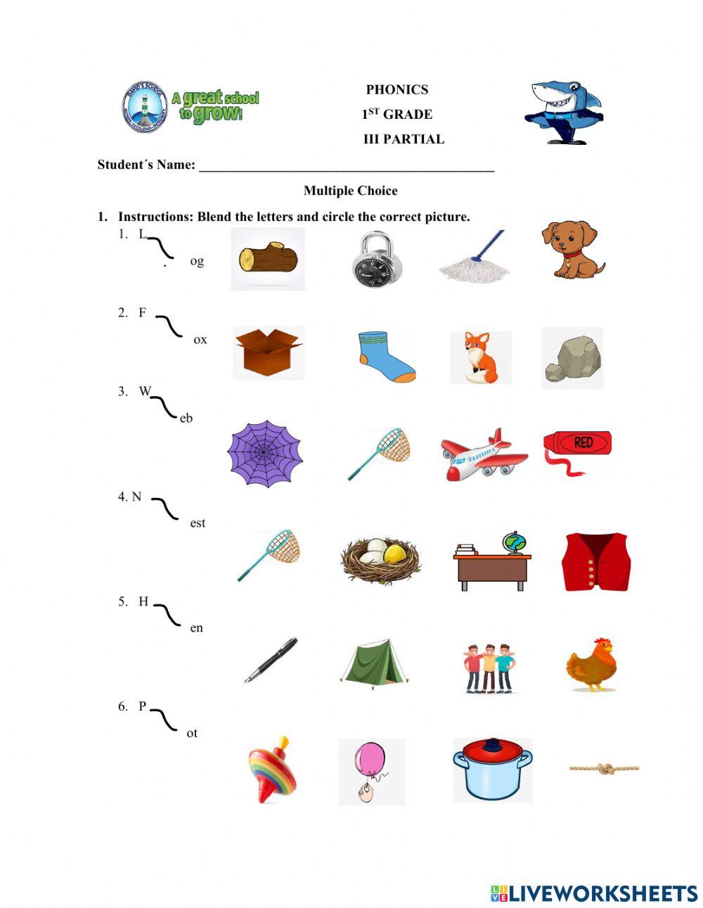 PHONICS III PARTIAL online exercise for | Live Worksheets