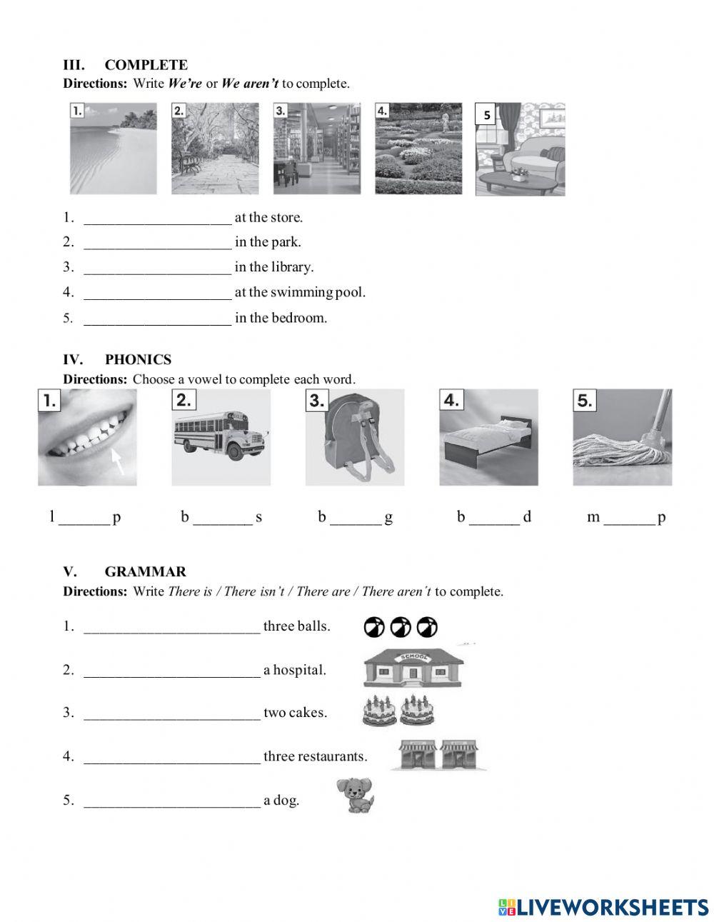 English Academy Exam - Level 2 worksheet | Live Worksheets