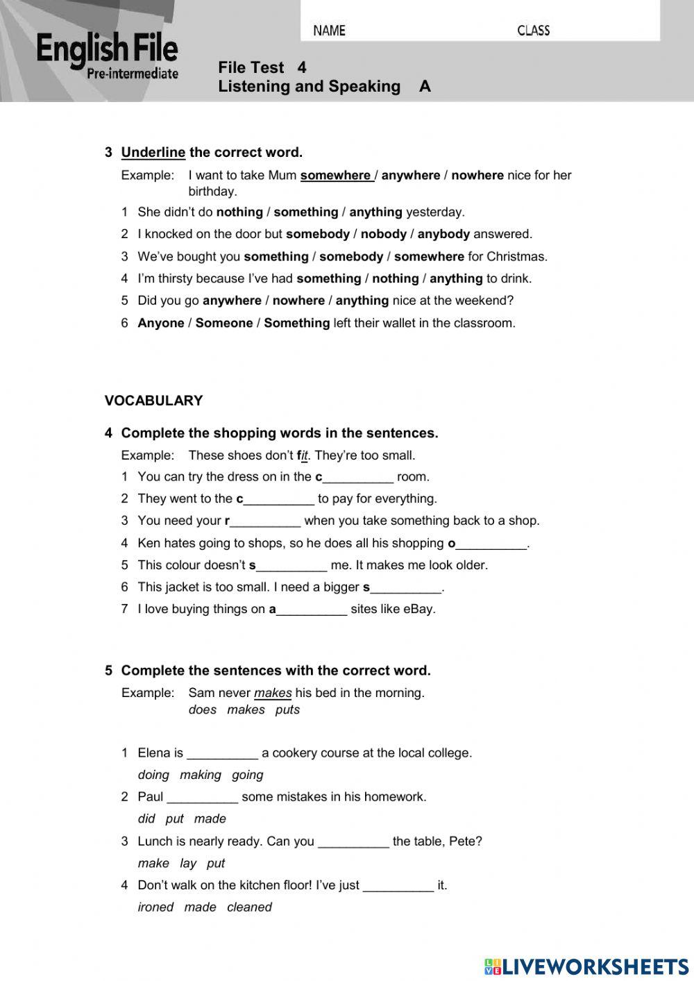 3rd year unit 4 0508 | Mariela Beta | Live Worksheets