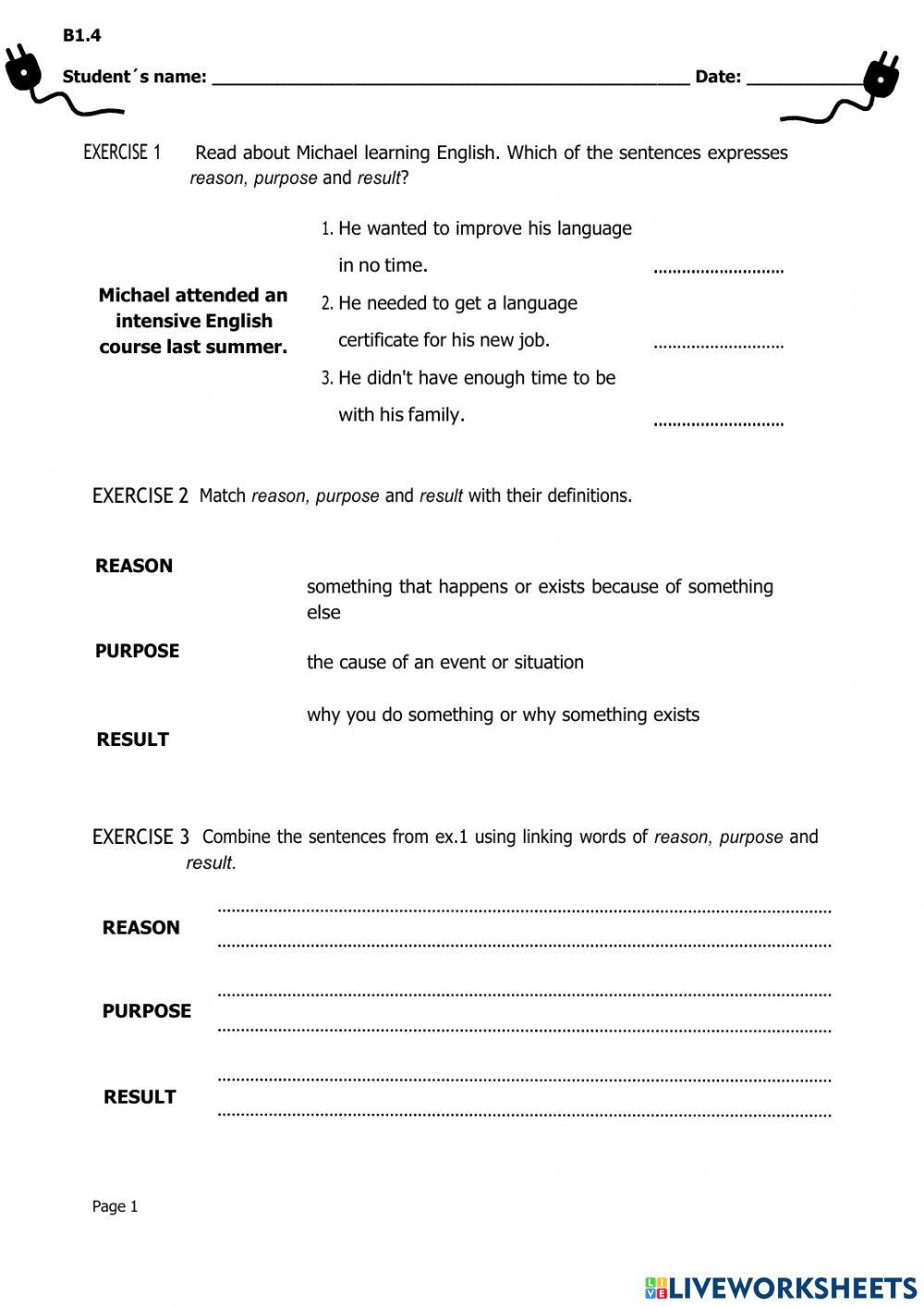 Connectors - pu… | Free Interactive Worksheets | 3620167