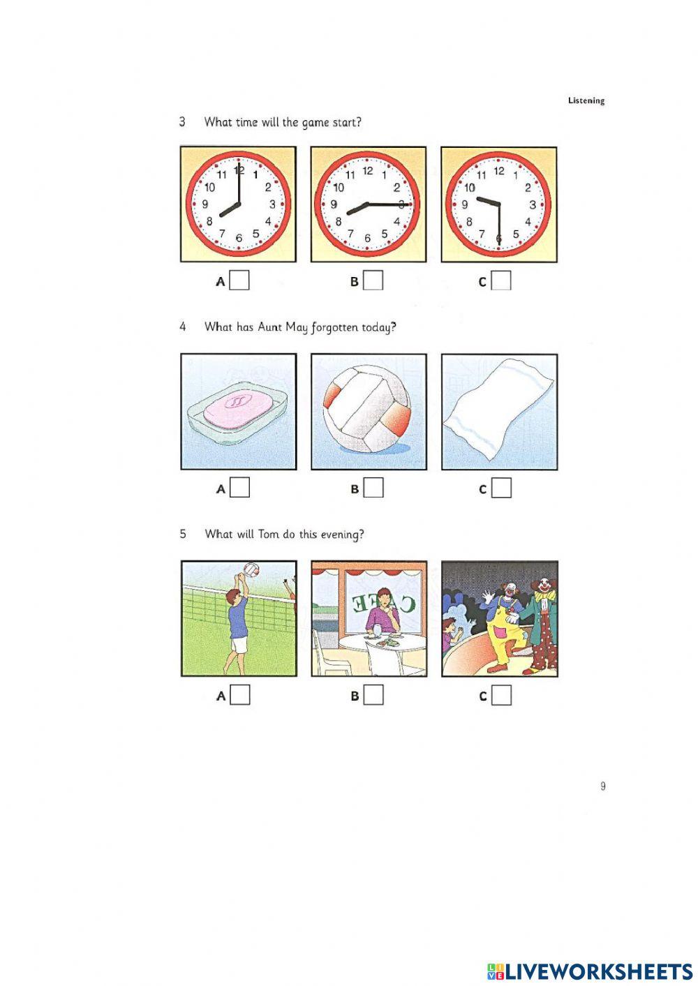 3990181 | Flyers 5 - Test 1 - LISTENING | LIEN AU MY