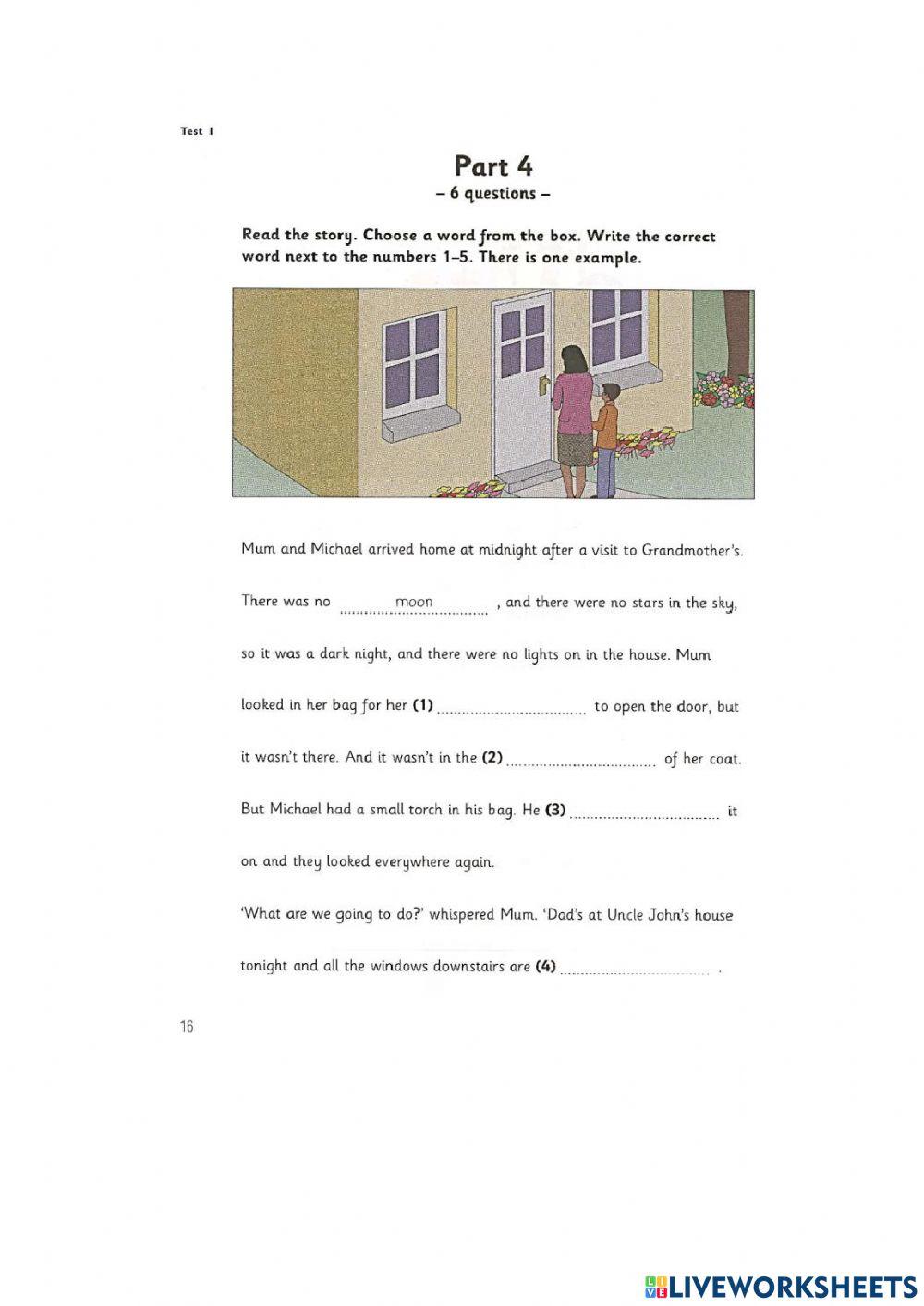 Flyers 5 - Test… | Free Interactive Worksheets | 3969181
