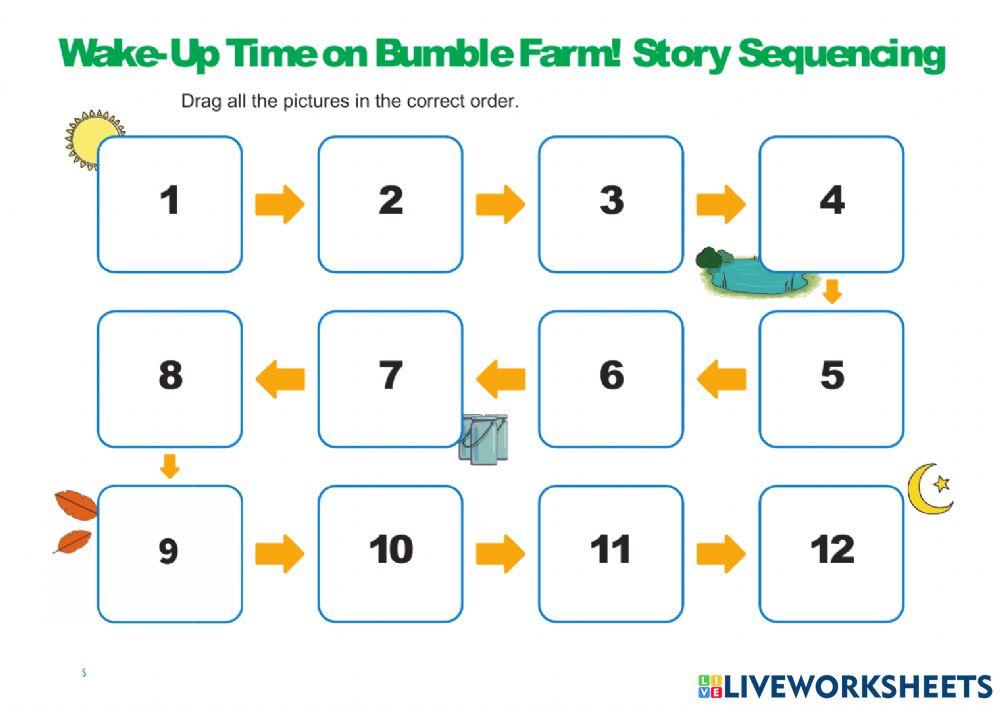 Sequence online worksheet for 1 | Live Worksheets