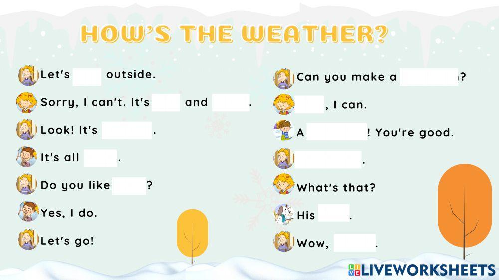 Listen weather 2110614 | Tukchonk | Live Worksheets