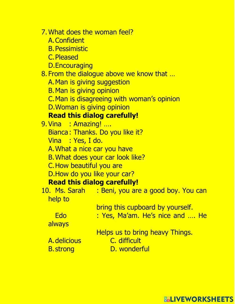 Formative Test | Free Interactive Worksheets | 2110861