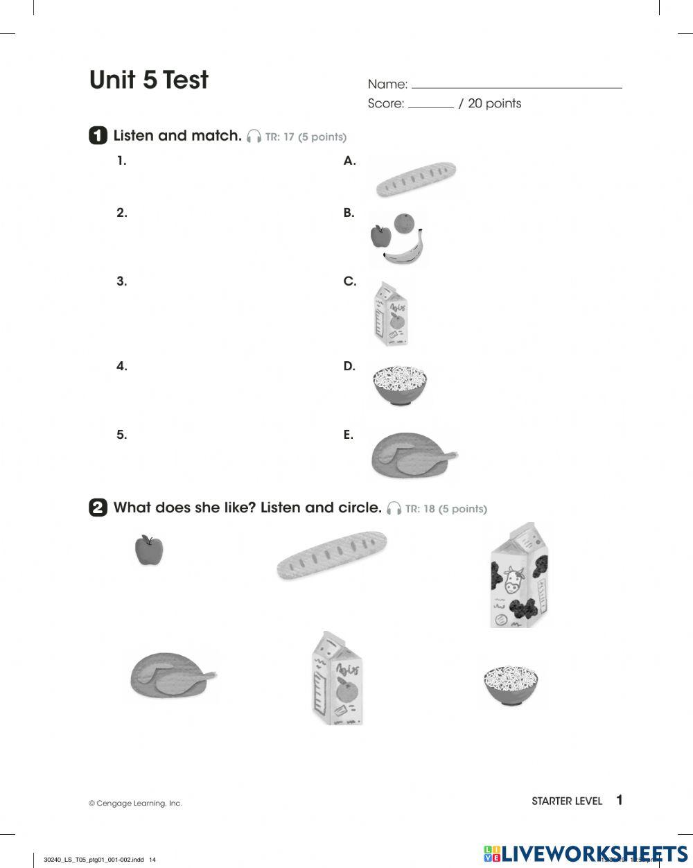 Minitest 5 NB exercise | Live Worksheets