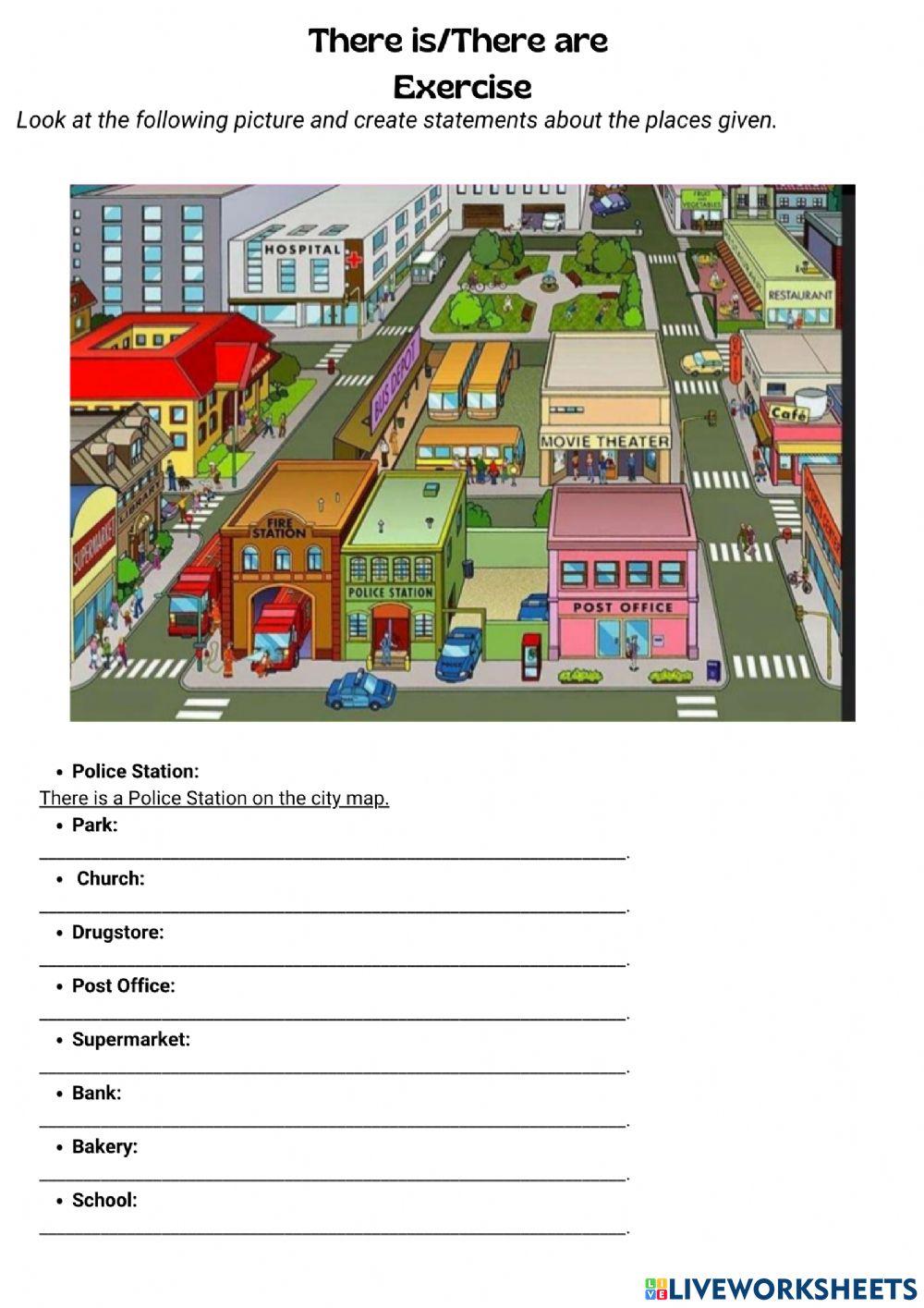 There is and There are online pdf worksheet | Live Worksheets