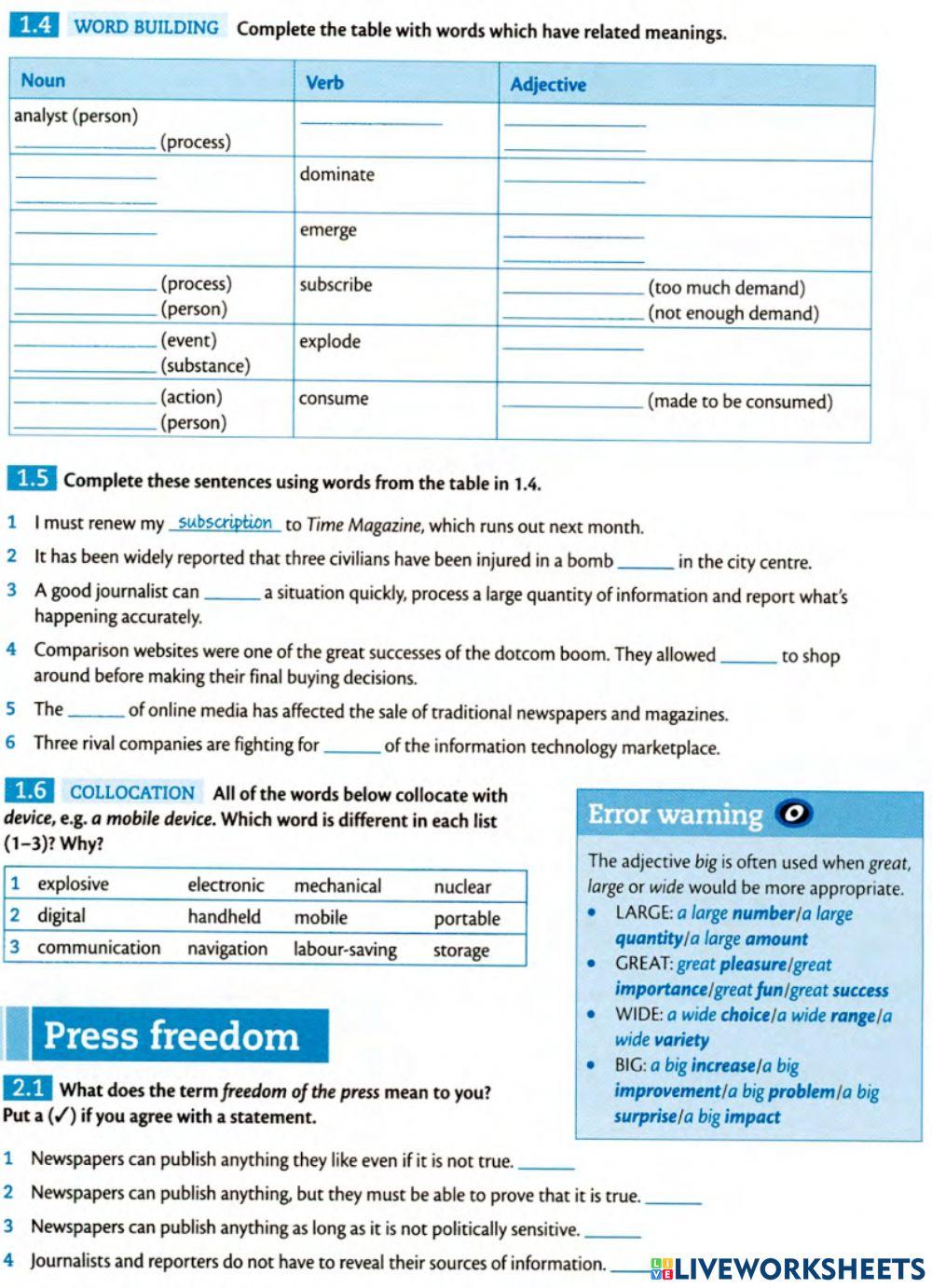 grade 11 lesson 13 online exercise for | Live Worksheets