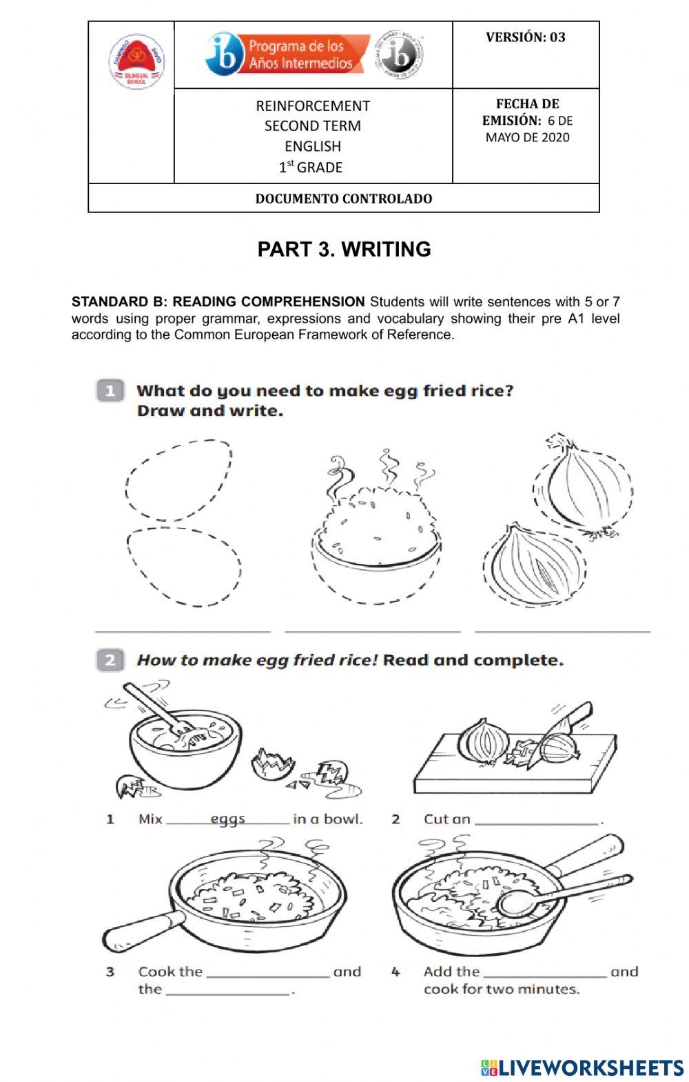Pdf online worksheet: Reinforcement | Live Worksheets