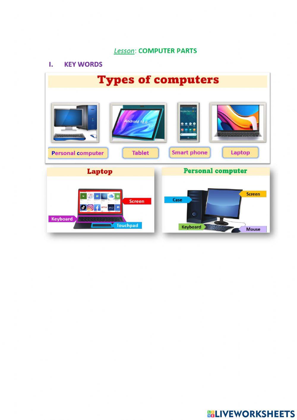 Part of computer 2137785 | TOM_NA | LiveWorksheets