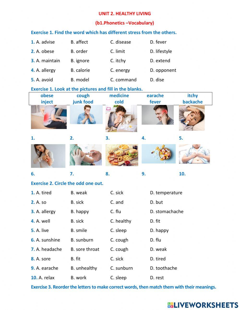 Healthy Living 2138027 | daophuongtv | Live Worksheets