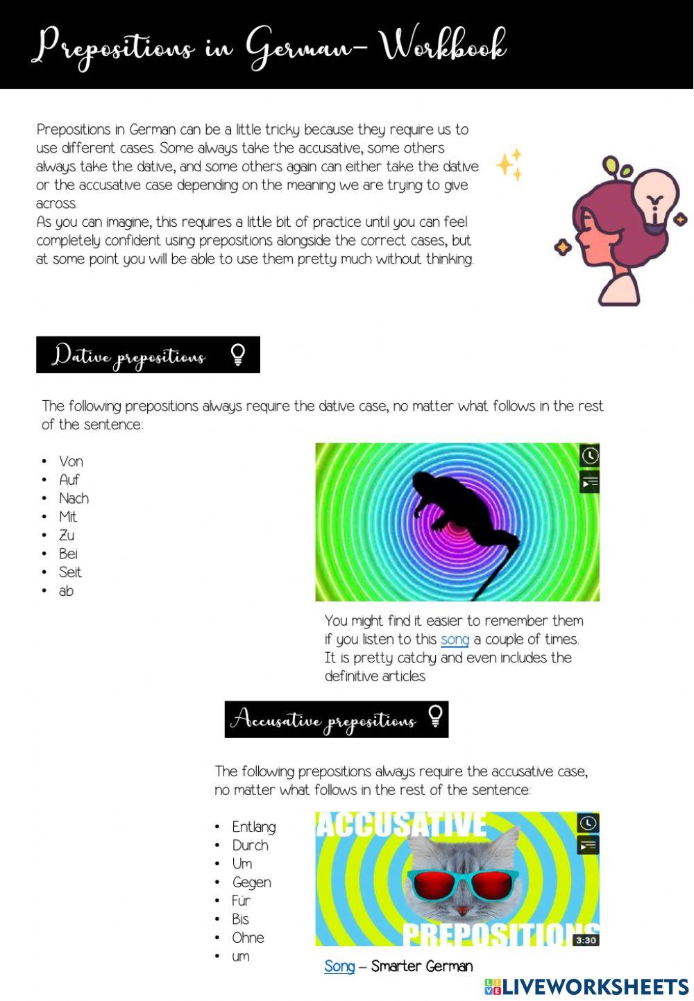 Accusative and … | Free Interactive Worksheets | 2138337