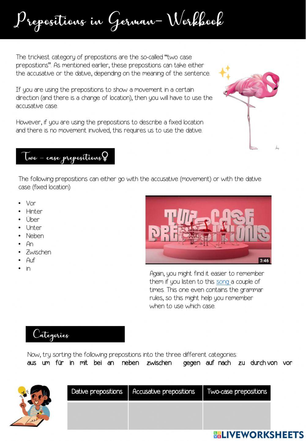 Accusative and … | Free Interactive Worksheets | 2138337