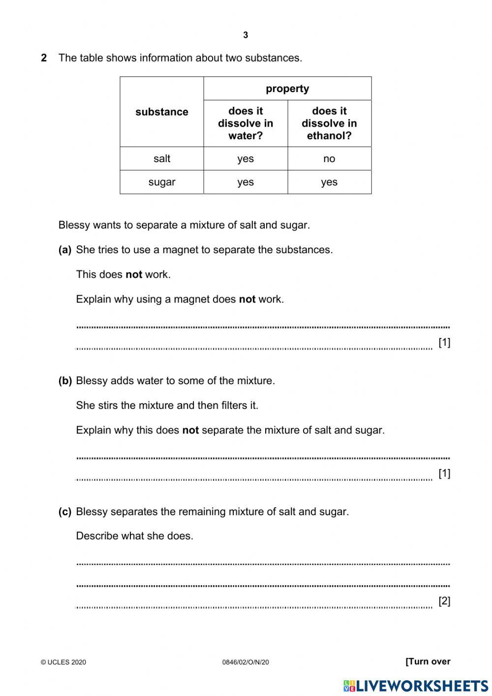 2138575 | Science test paper | Najihah Zainuddin