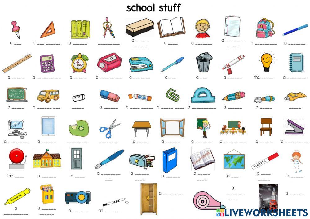 2139209 | School stuff | MrsRocipon | LiveWorksheets