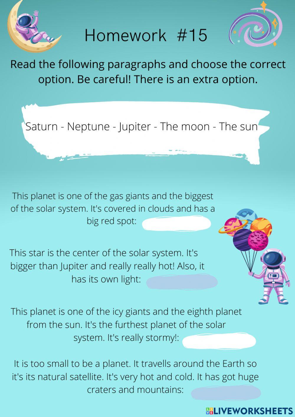 Reading paragraphs 2139384 | EricSacco | Live Worksheets