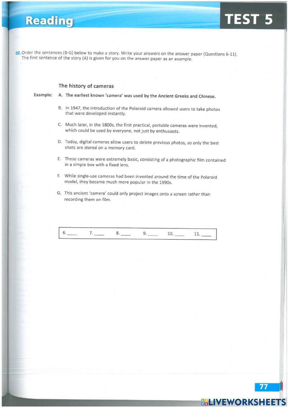 APTIS READING P… | Free Interactive Worksheets | 5355223