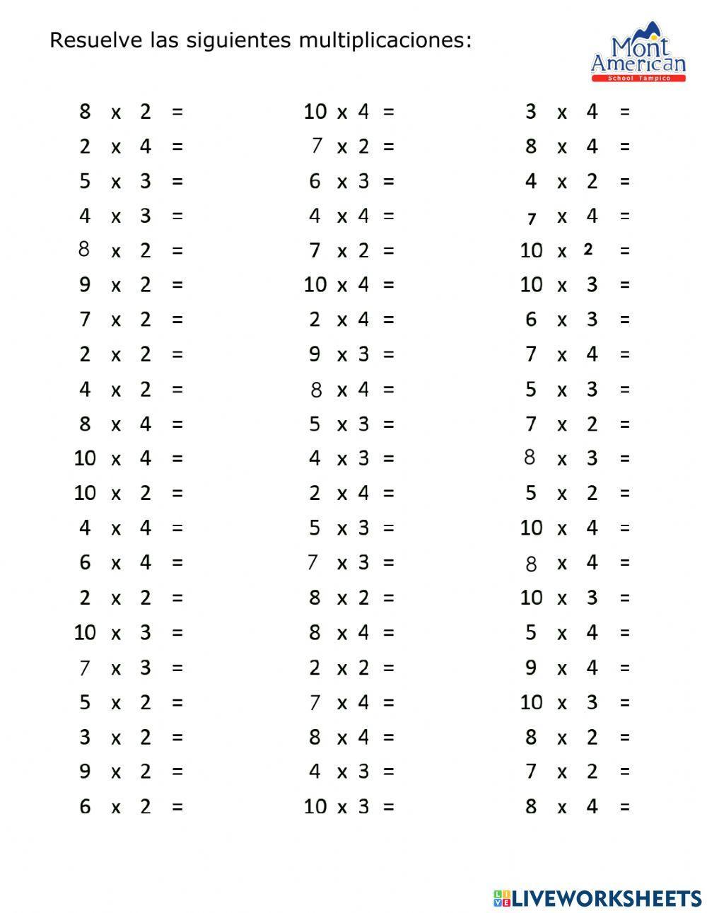 Semana 2 REPASO TABLAS 2140226 | missjosequinto | Live