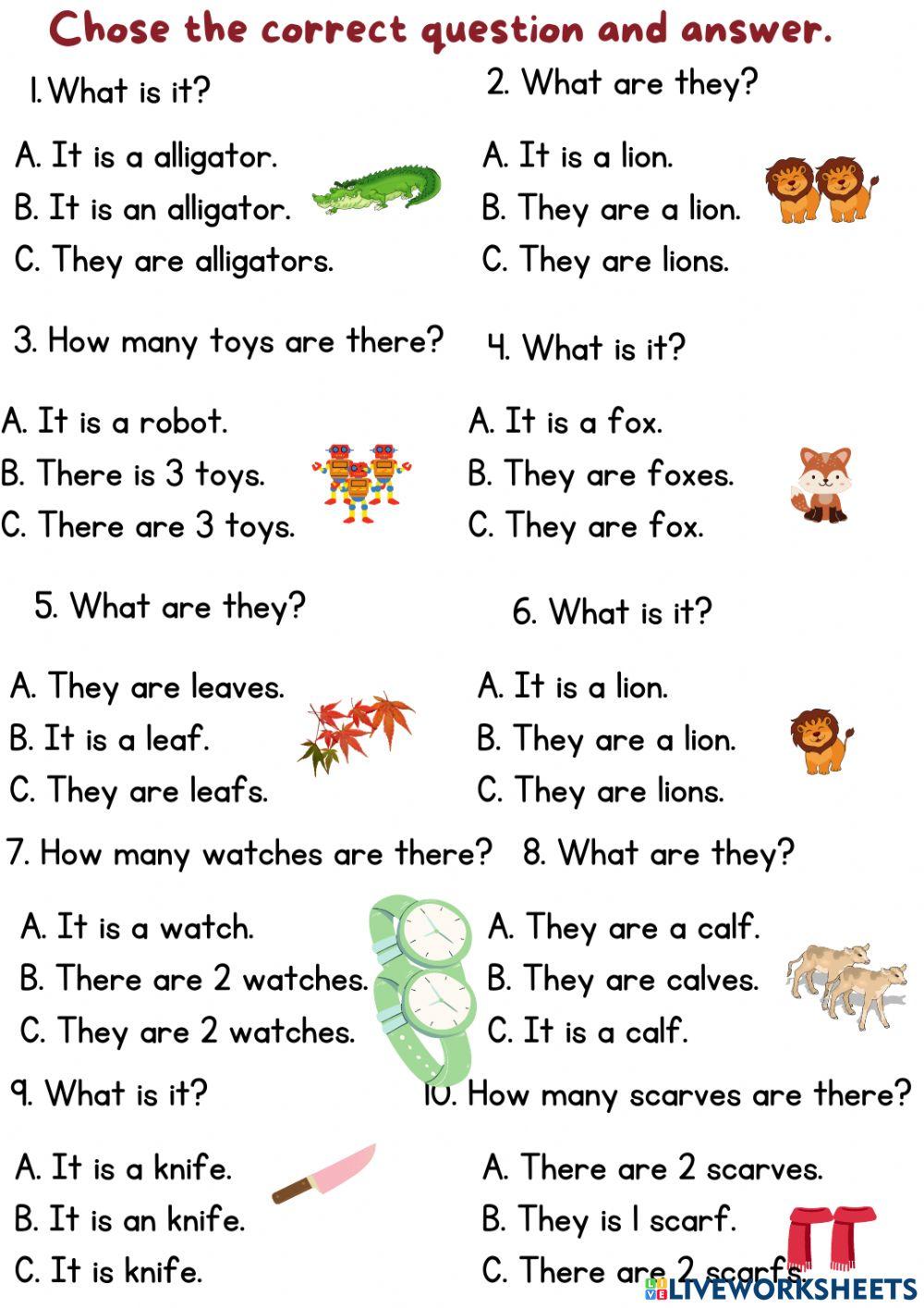 What is it-are they- how many worksheet | Live Worksheets