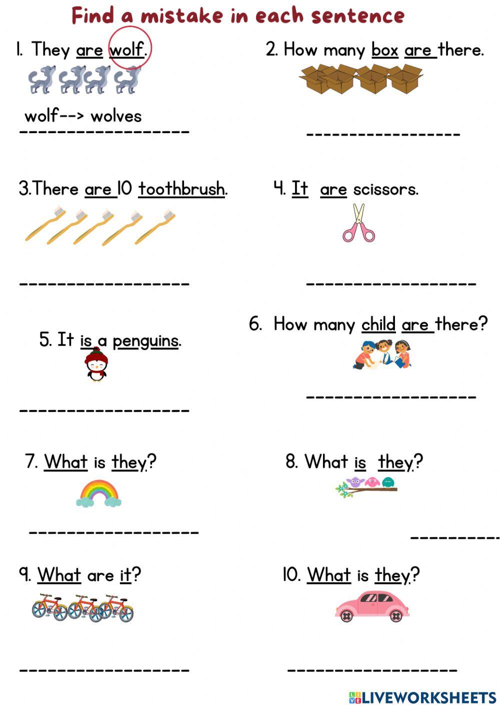 What is it-are they- how many worksheet | Live Worksheets