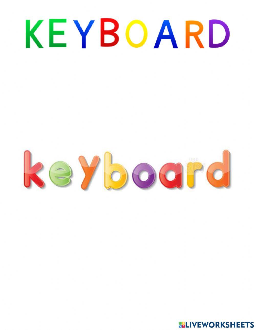 電腦相關英文- keyboard | vivid1974 | Live Worksheets