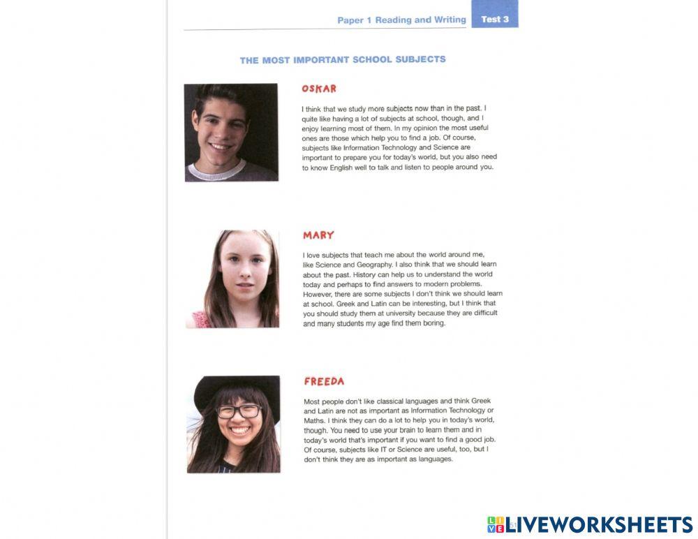 Reading-Multipl… | Free Interactive Worksheets | 2430339