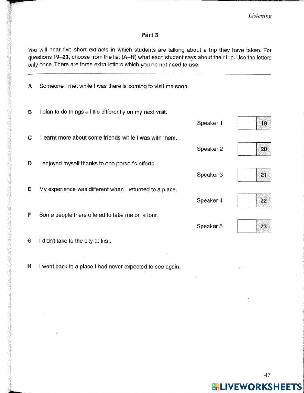 B2 Listening Mo… | Free Interactive Worksheets | 2140206