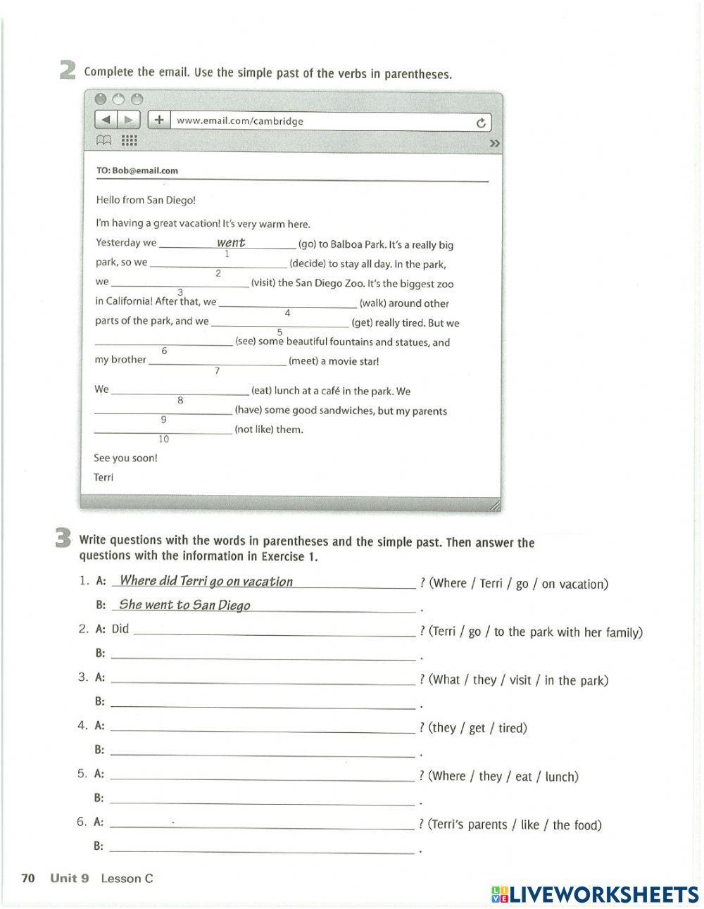 MIEN Unit 9 Lesson C exercise | Live Worksheets