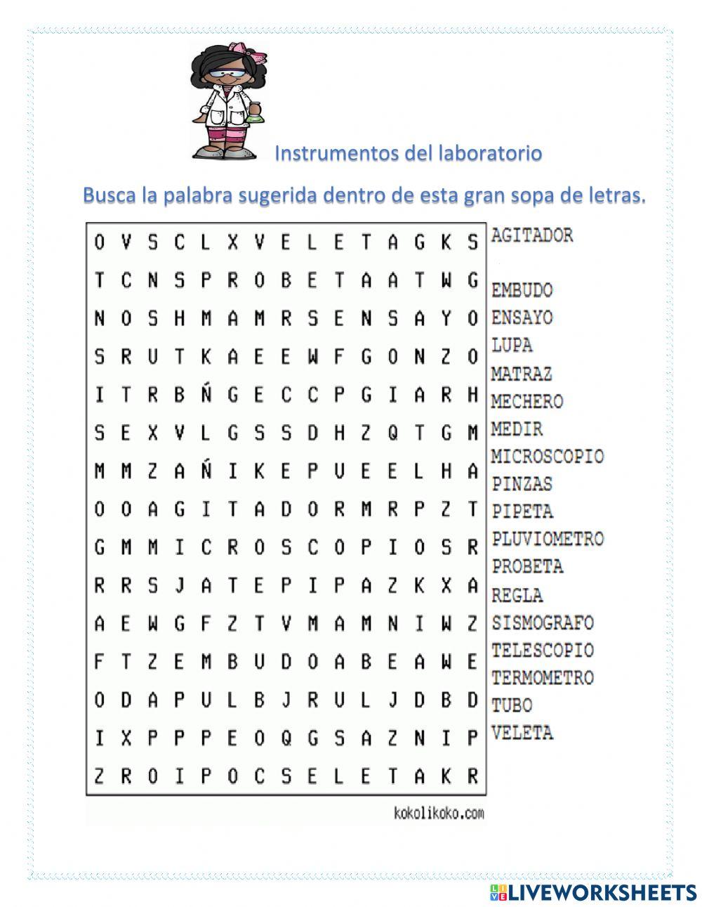 😲 Sopa de Letras 😲 Como somos - Master - Science Lab