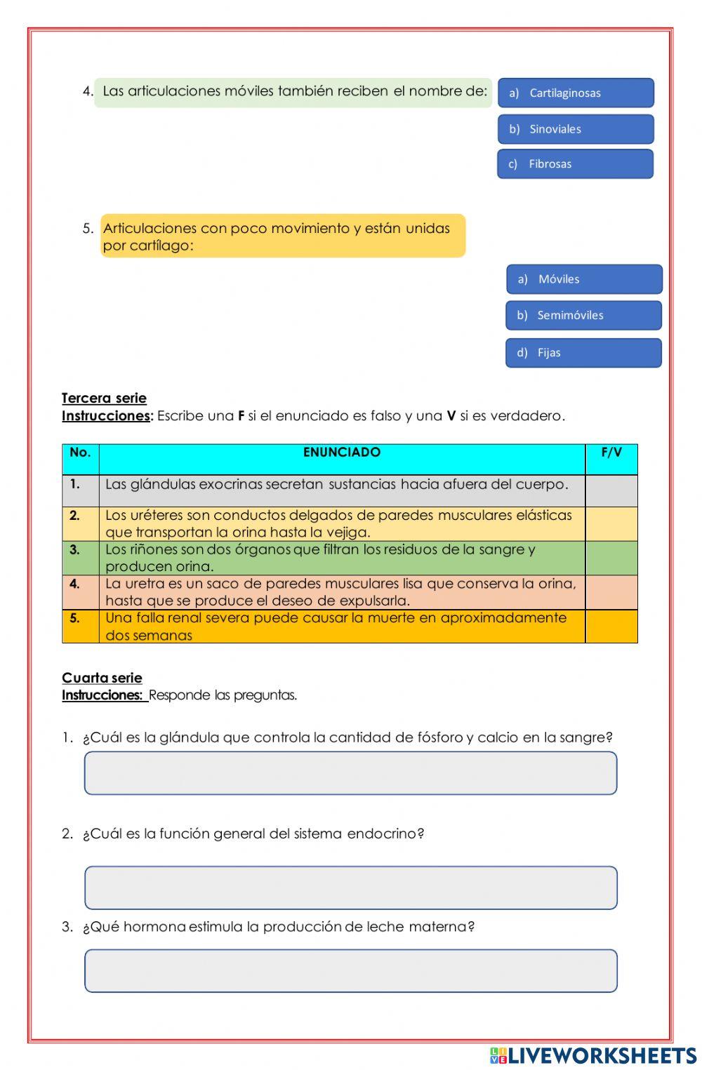 Evaluación de bloque interactive worksheet | Live Worksheets