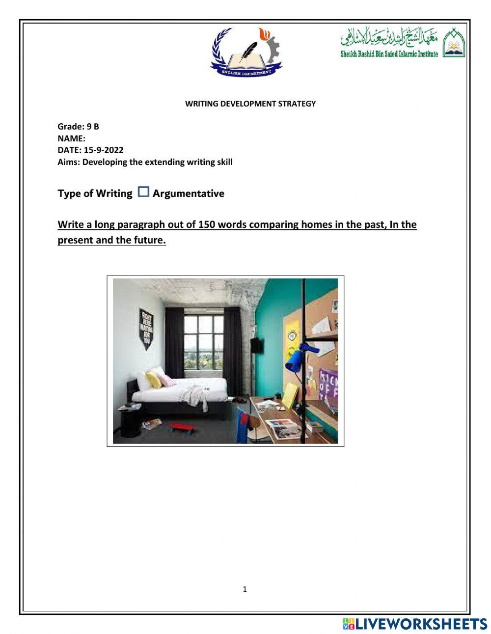 Writing Grade 9… | Free Interactive Worksheets | 5355639