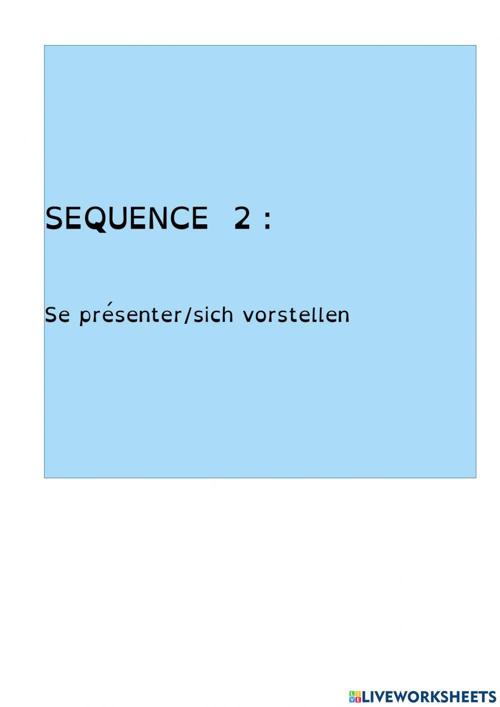 Séquence 2 interactive worksheet | Live Worksheets