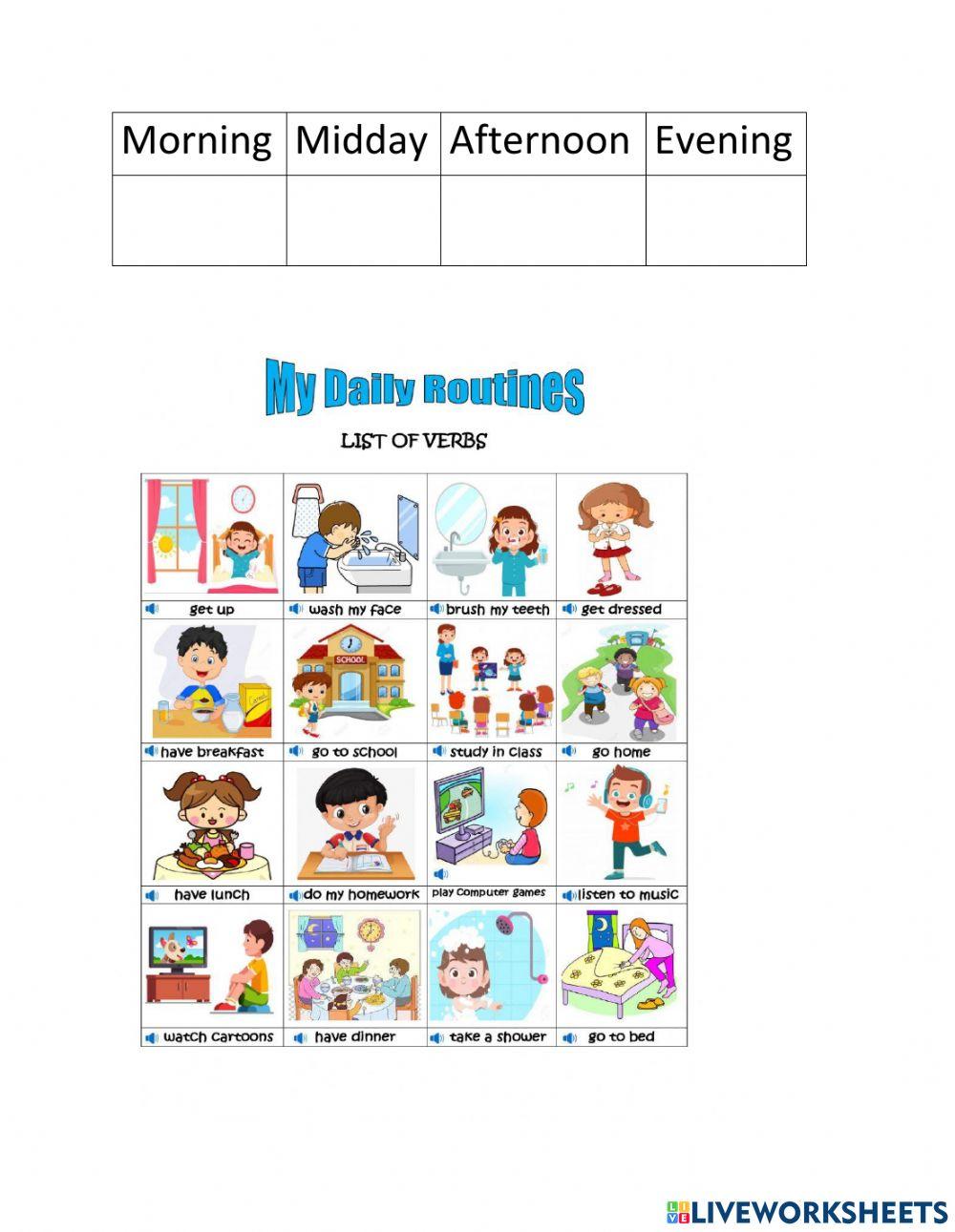 DAY TIME online exercise for | Live Worksheets