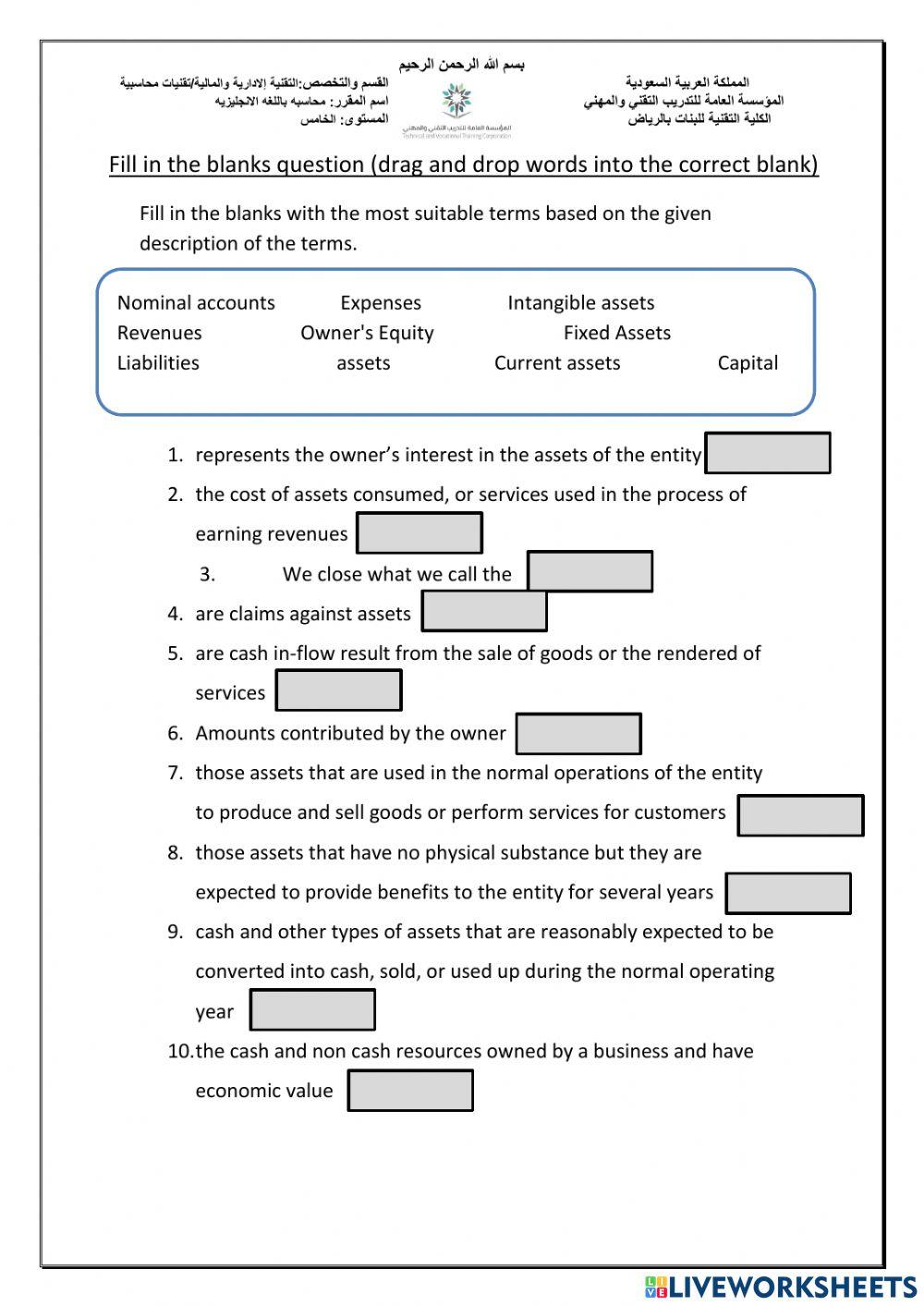 exercise1 online exercise for | Live Worksheets