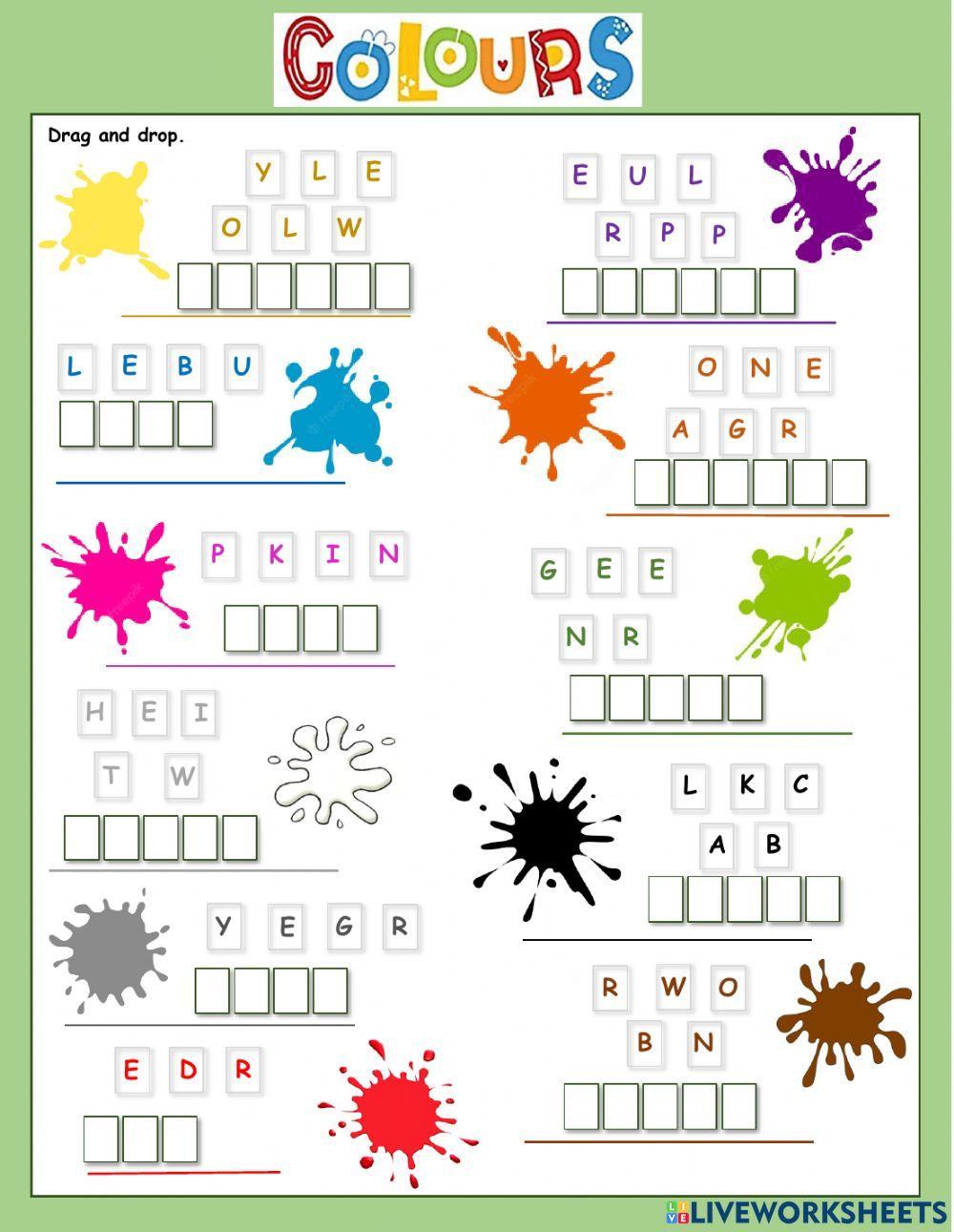 Colours | English Language Worksheets | 2142749