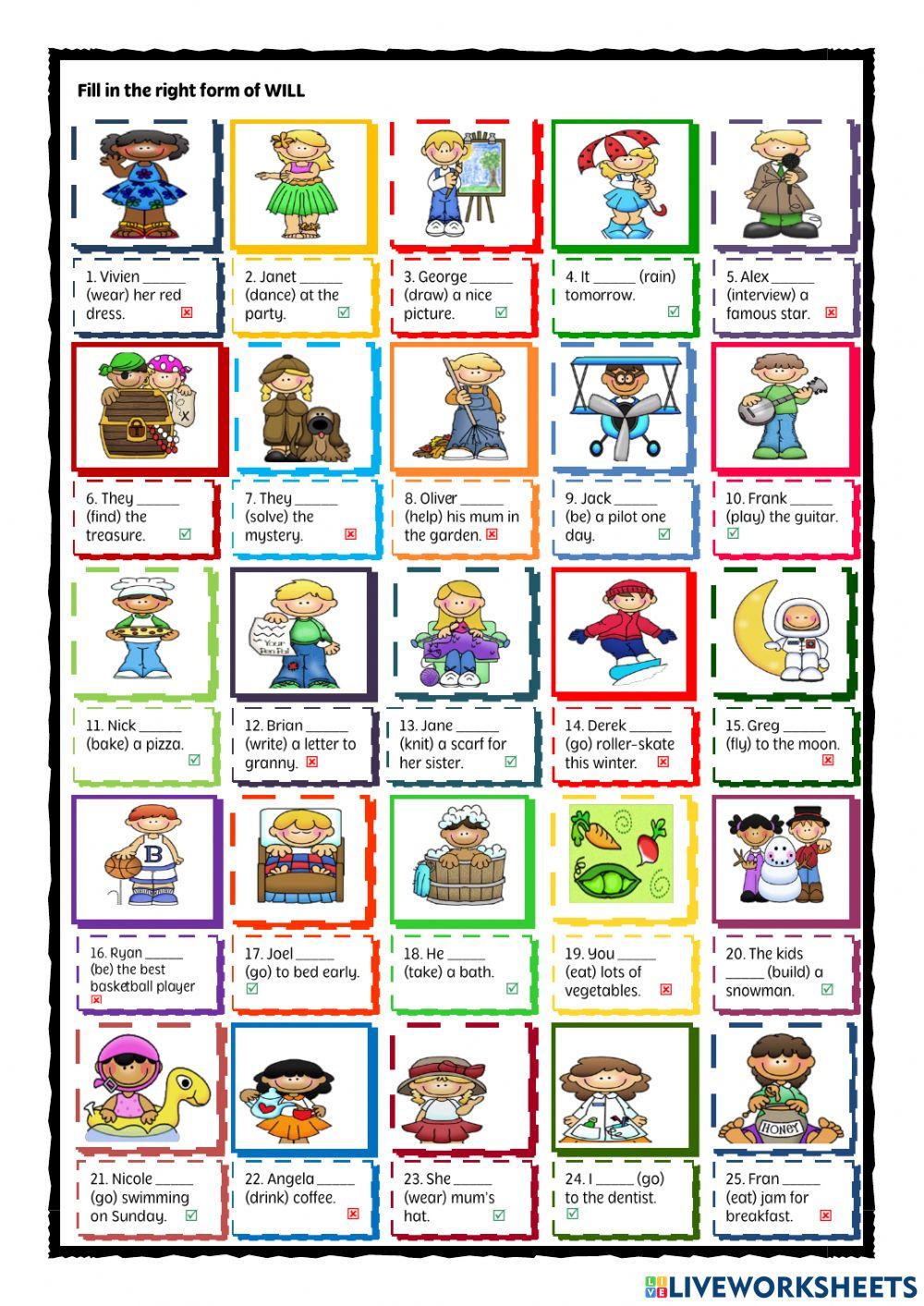 SIMPLE FUTURE T… | Free Interactive Worksheets | 5355116