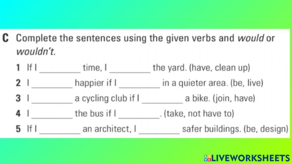 2nd Conditional English as a Second Language (ESL) worksheet | Live ...