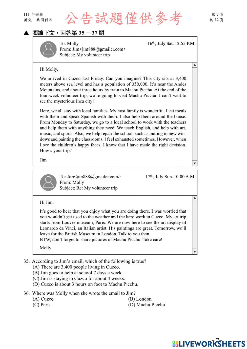 111統 worksheet | Live Worksheets