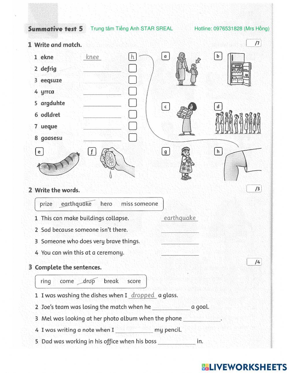 Summative 5 -FA4 worksheet | Live Worksheets